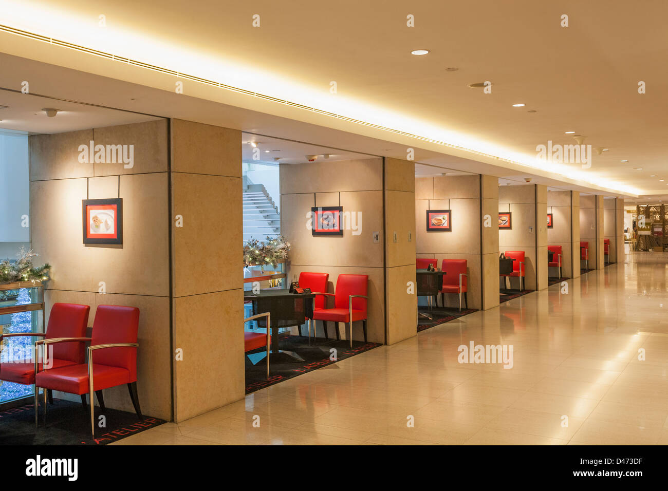 China, Hong Kong, Central, Landmark Shopping Mall, Lobby Seating Area ...