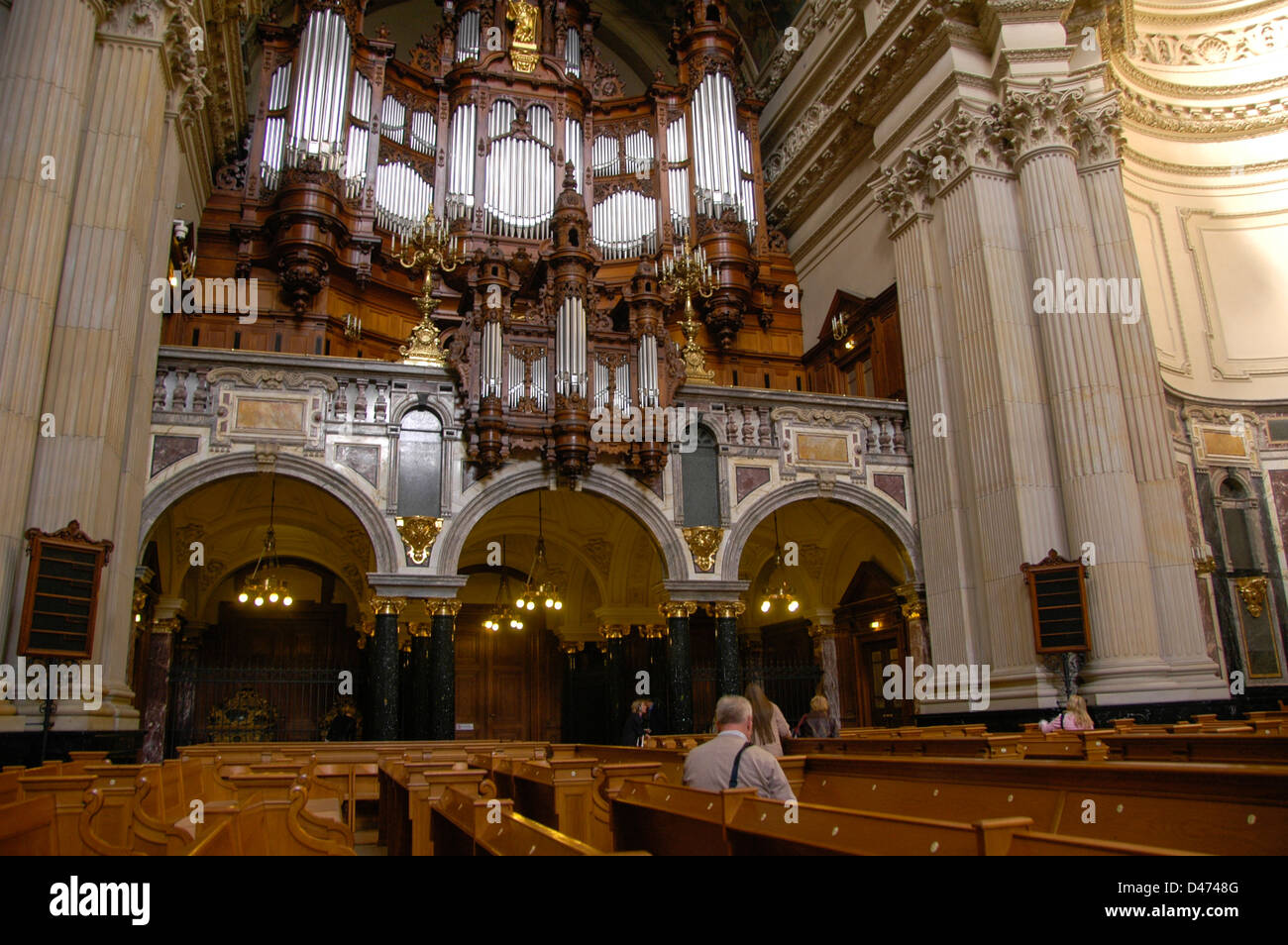 Berlin cathedral (Berliner Dom), Germany. The large Sauer Organ with ...