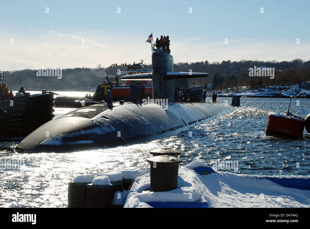 The USS Memphis, a Los Angeles-class attack submarine, begins its final ...