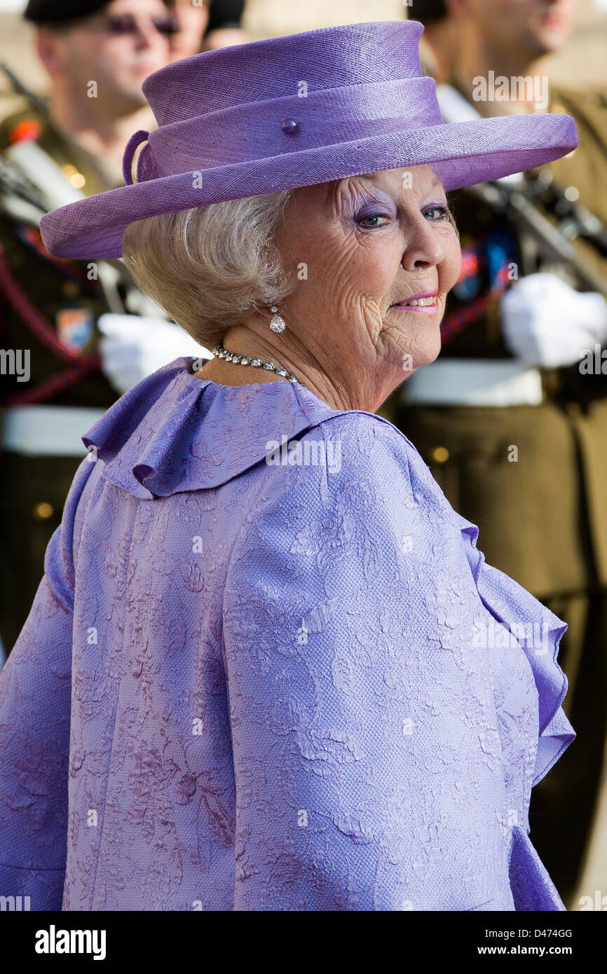 Queen Beatrix of The Netherlands during the wedding of Prince Guillaume ...