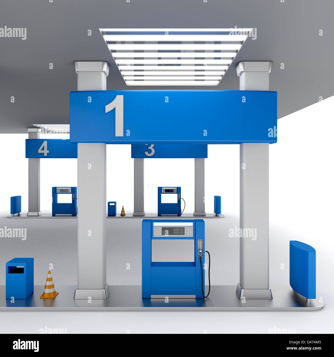 Front view of fuel pump in petrol station Stock Photo - Alamy