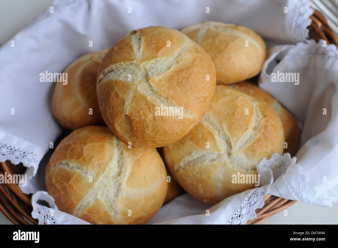 five bread roll Stock Photo - Alamy