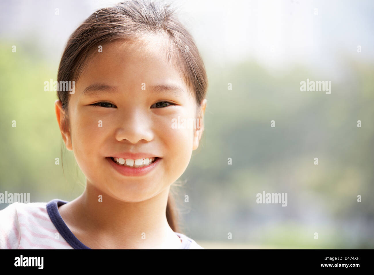 Head And Shoulders Portrait Of Chinese Girl Stock Photo - Alamy