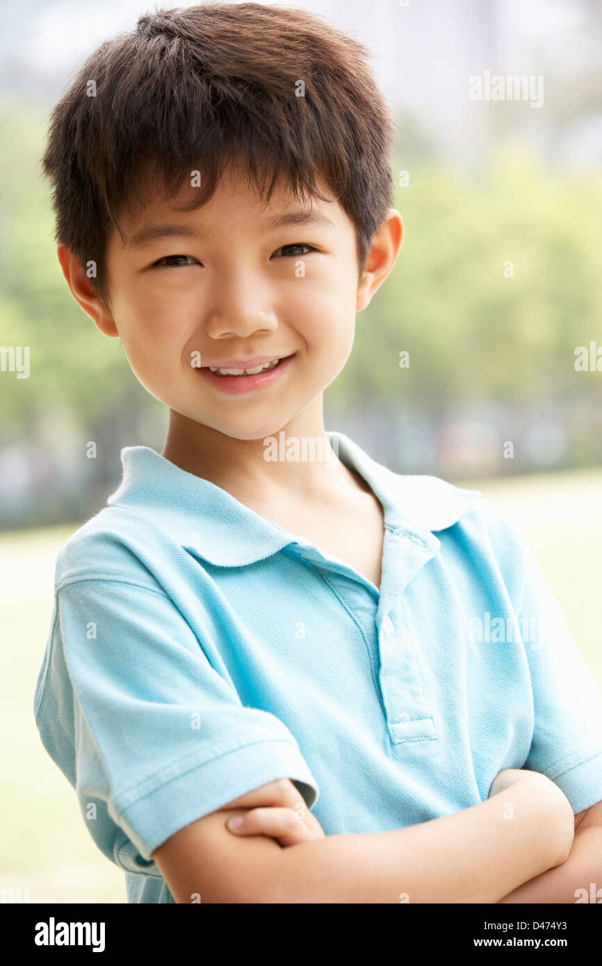 Head And Shoulders Portrait Of Chinese Boy Stock Photo - Alamy