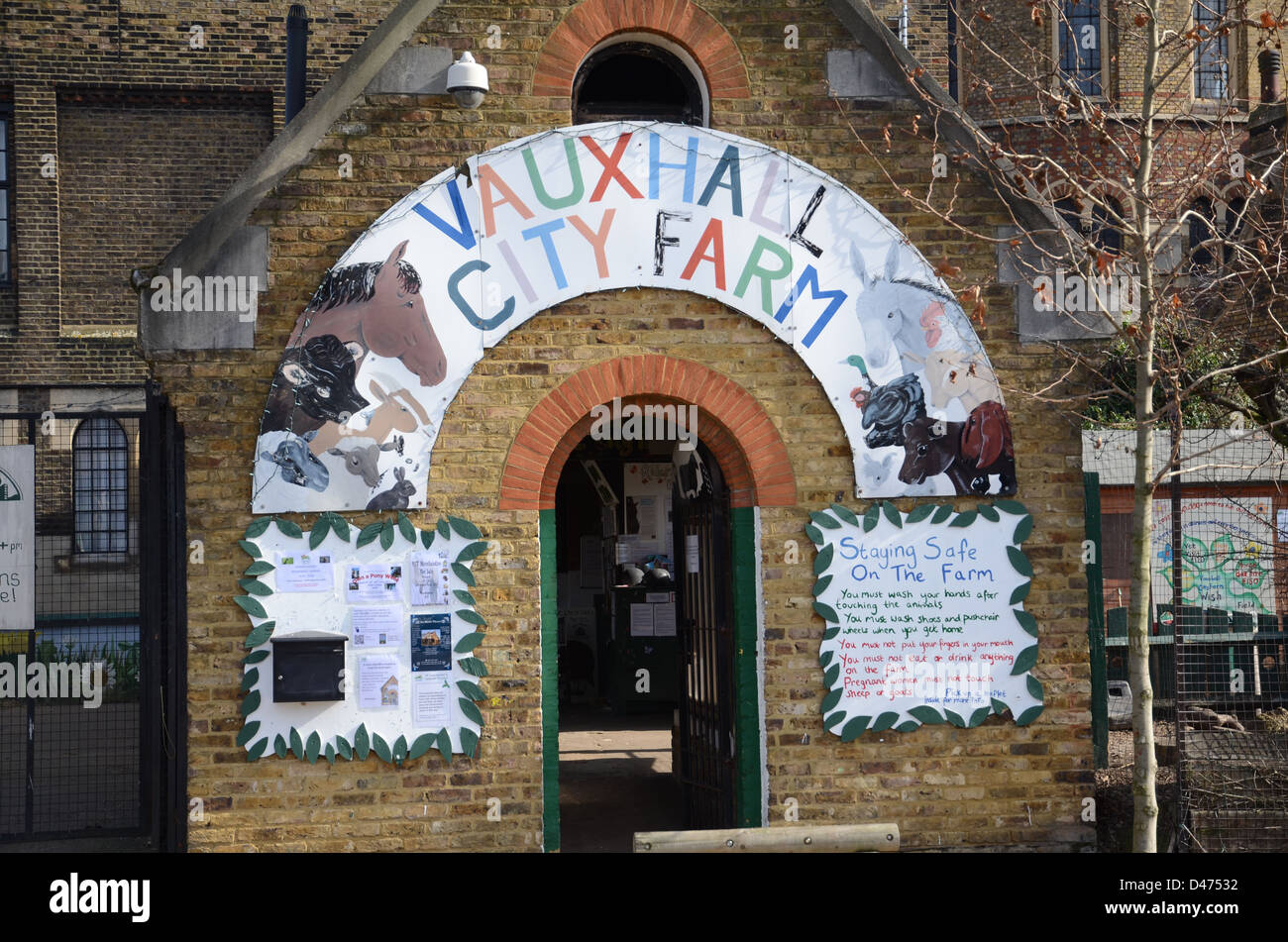 Vauxhall City Farm in the former Vauxhall Pleasure Gardens, south ...