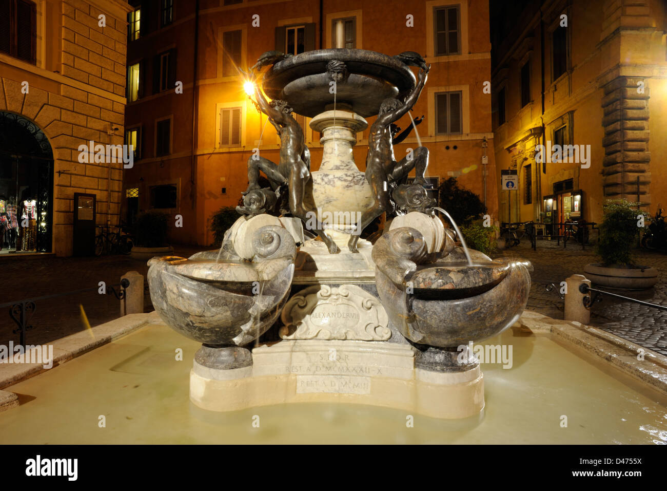 Italy, Rome, Jewish Ghetto, Piazza Mattei, turtle fountain Stock Photo ...
