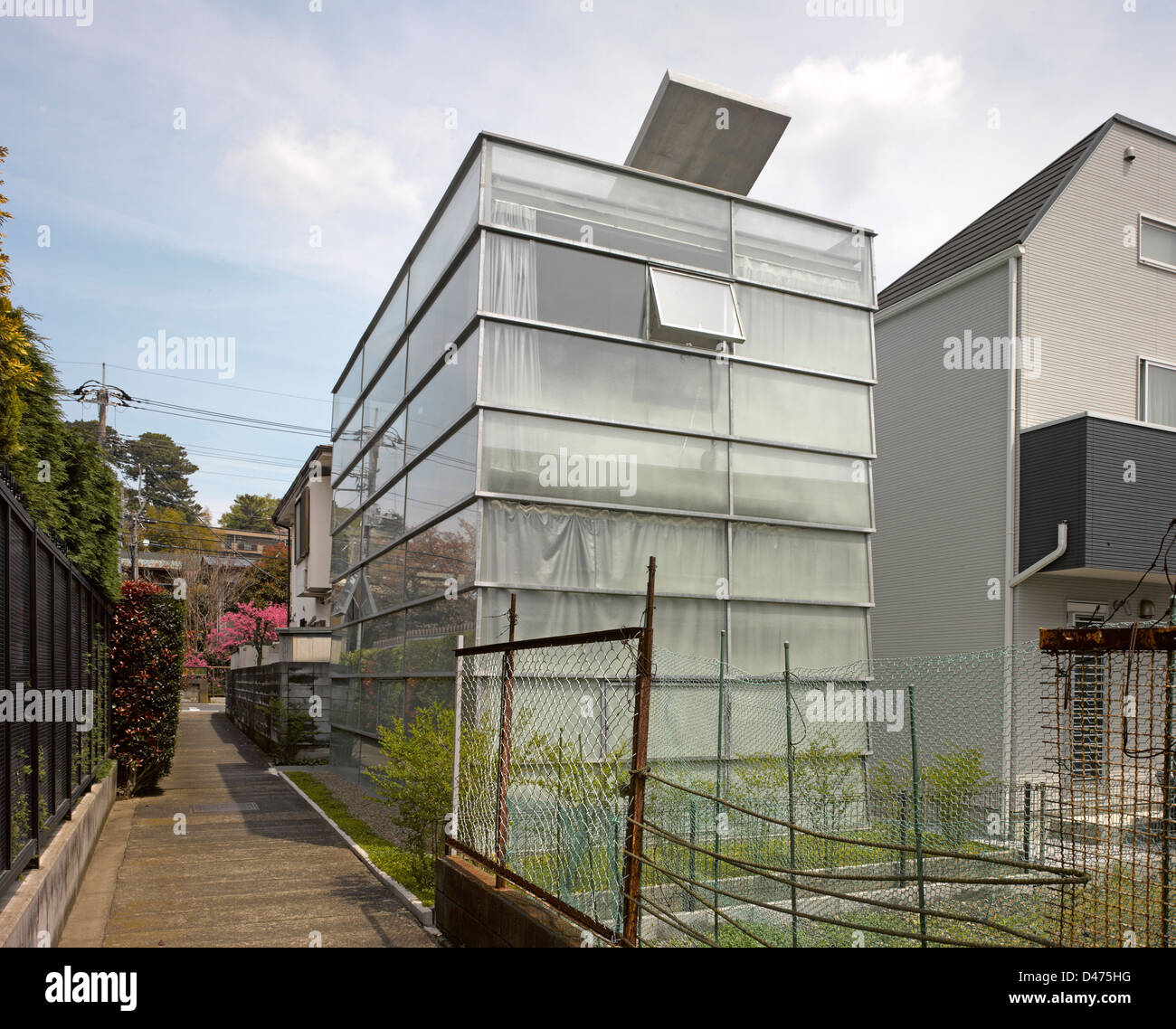 The Mist House, Tokyo, Japan. Architect: TNA, 2012. Exterior View Stock ...