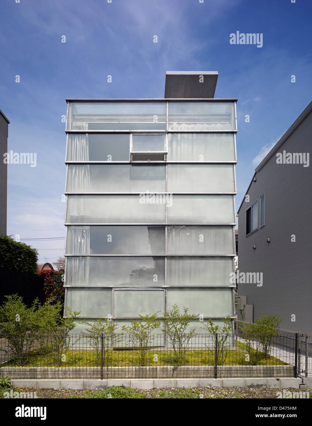 The Mist House, Tokyo, Japan. Architect: TNA, 2012. Exterior View Stock ...
