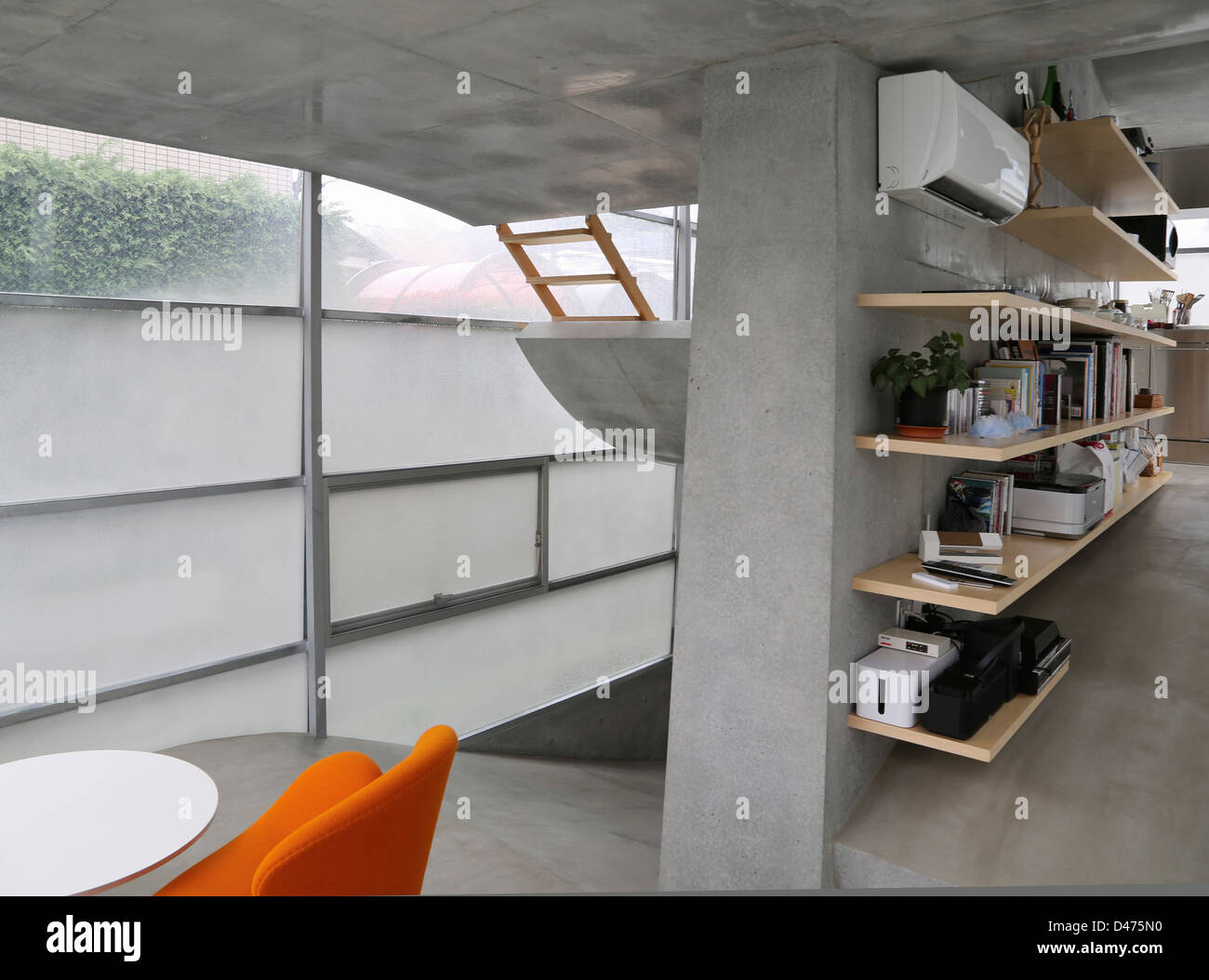 The Mist House, Tokyo, Japan. Architect: TNA, 2012. Landing area Stock ...