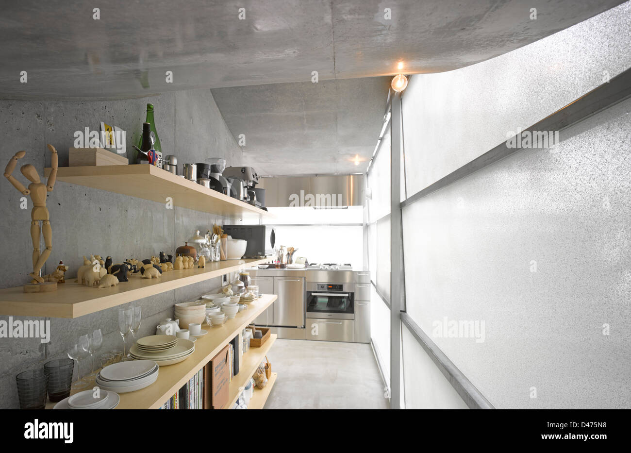 The Mist House, Tokyo, Japan. Architect: TNA, 2012. Interior view ...