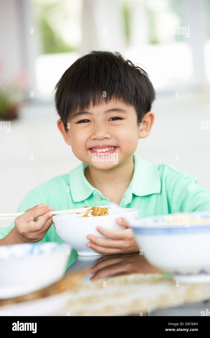Chinese People Eating Rice