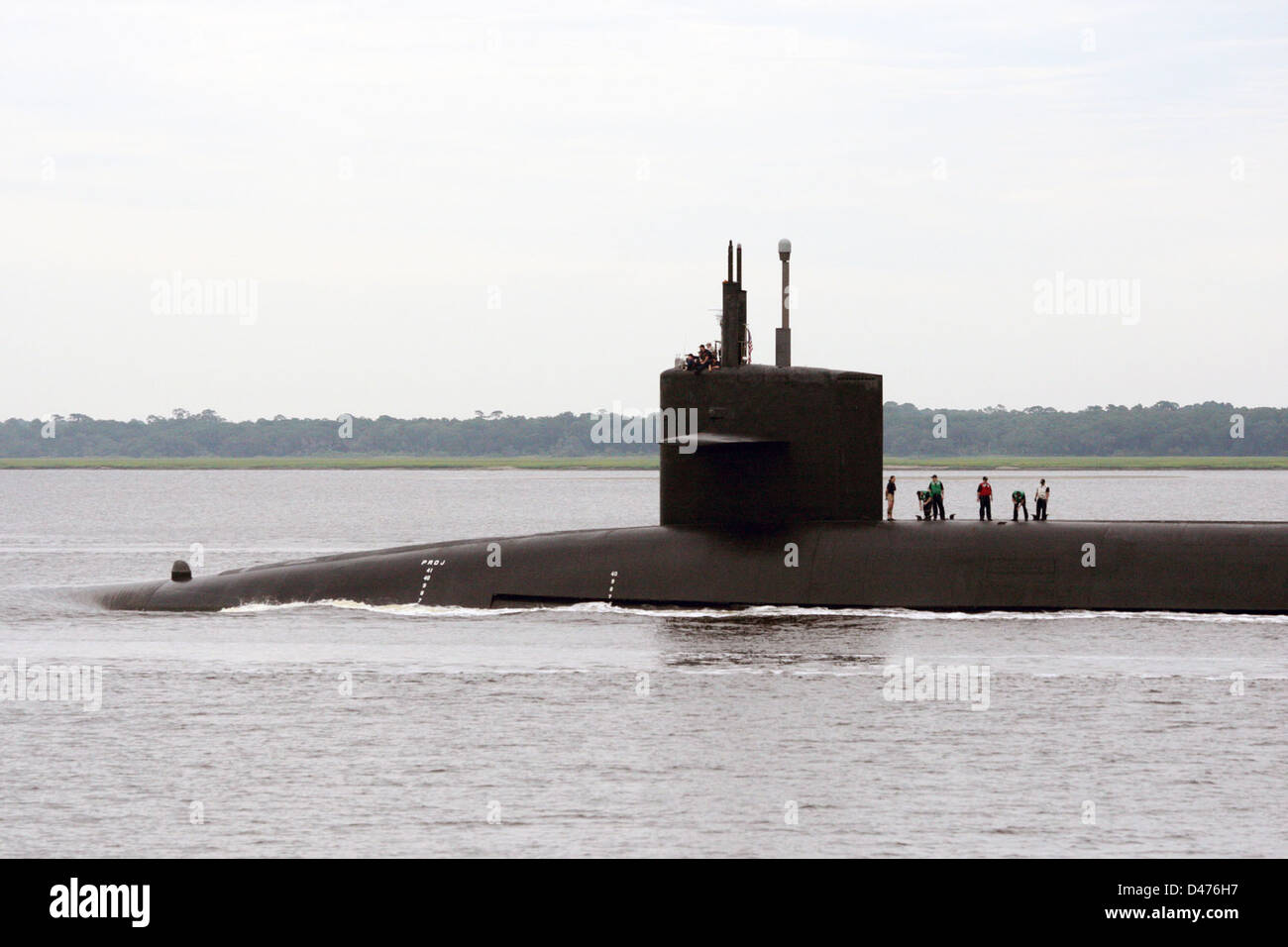 The USS West Virginia (SSBN 736), a ballistic missile submarine ...