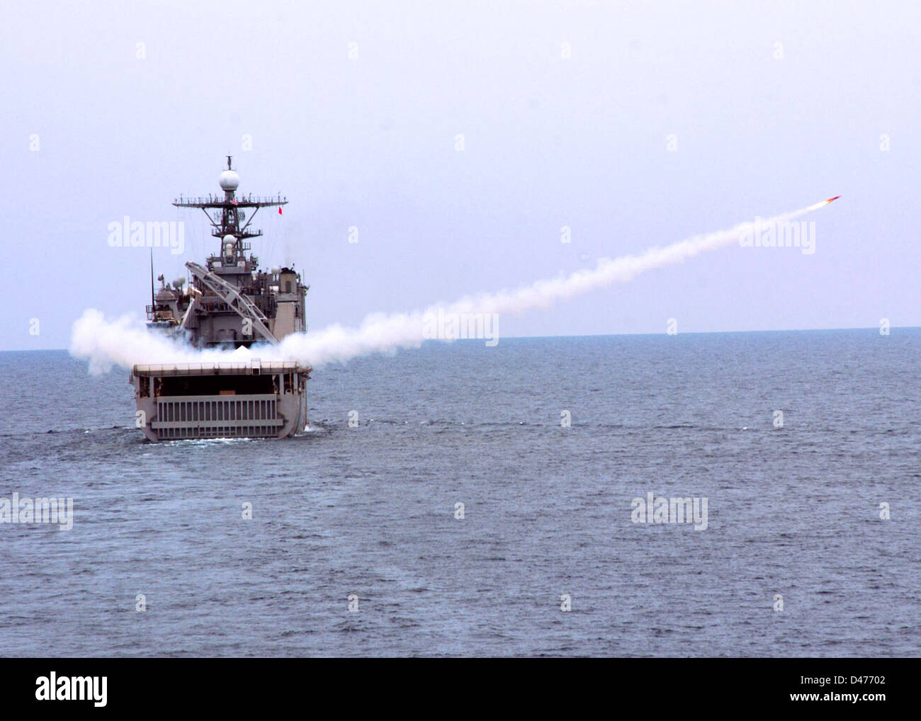 USS Tortuga launches a target drone during Cooperation Afloat Readiness ...