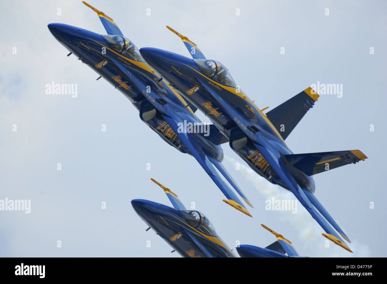 The Blue Angels perform the Diamond 360 maneuver at the ESL ...