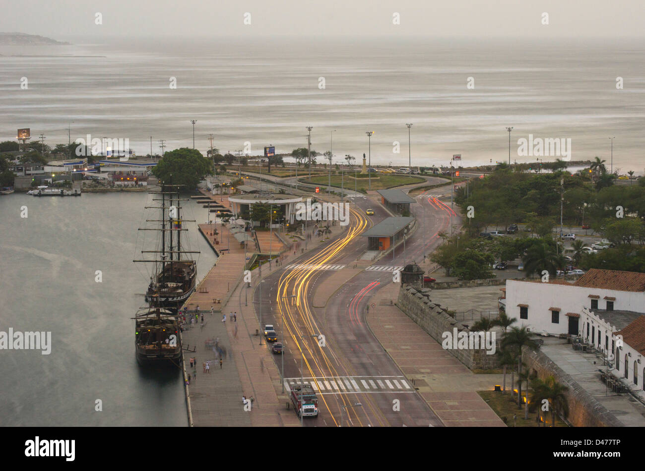 Aerial view of Cartagena's port, Colombia Stock Photo - Alamy