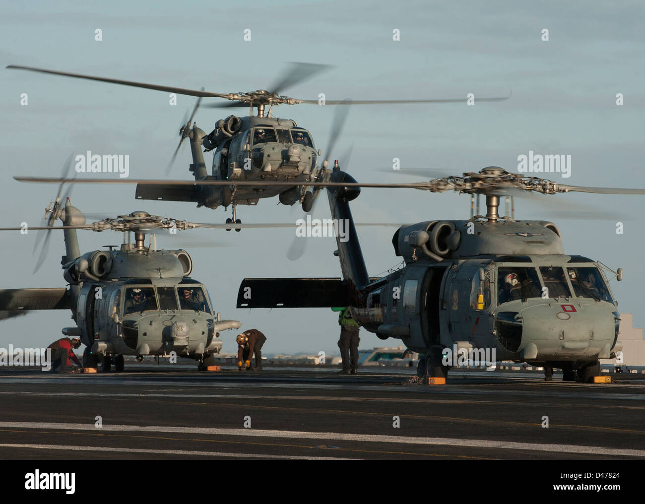 SH-60F and HH-60H Sea Hawk helicopters assigned to Helicopter Anti ...