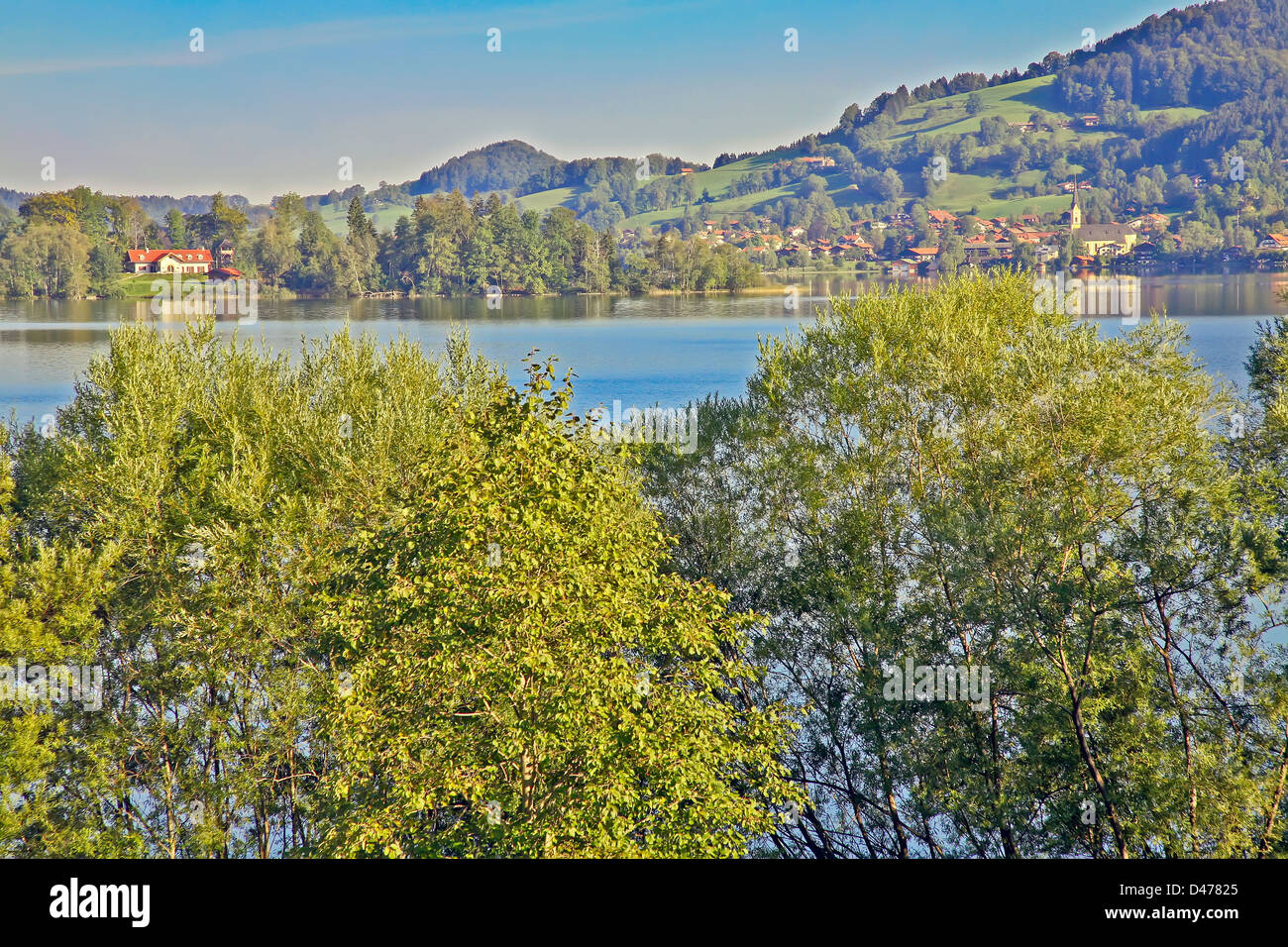 Schliersee resort town Bavaria Alps Bayern Upper Bavaria lake tourism ...