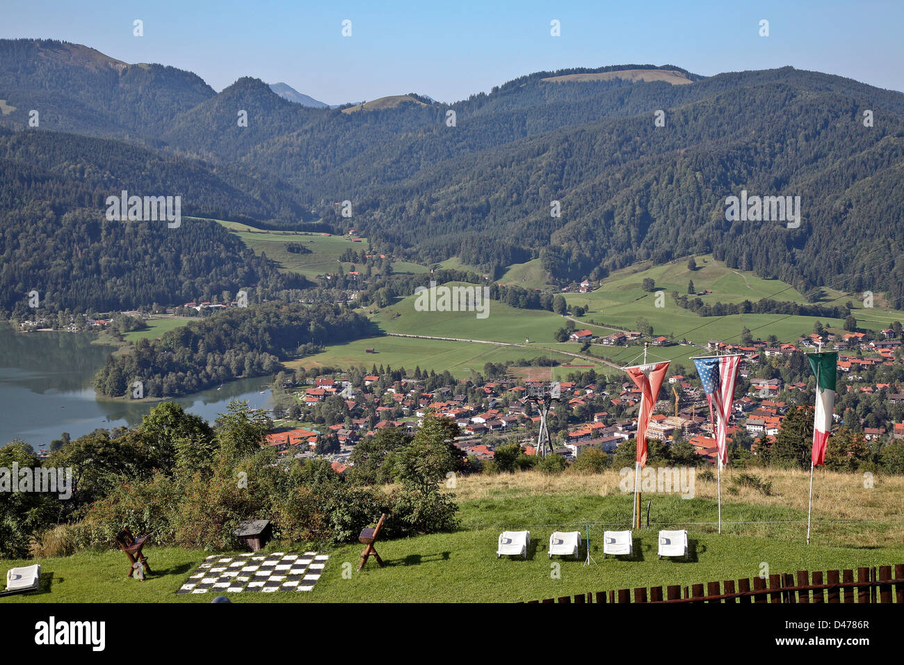 Schliersee resort town Bavaria Alps Bayern Upper Bavaria lake tourism ...