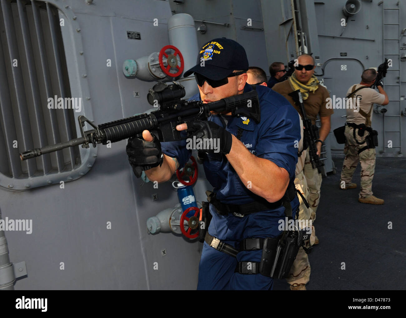 USS Dewey sailors participate in training exercises to maintain ...