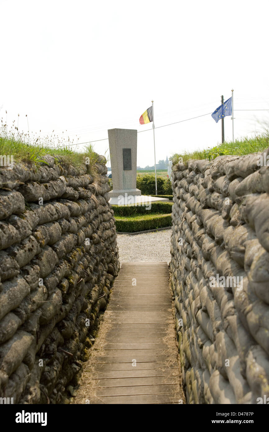 Trenches of Death at Diksmuide Belgium preserved First World War ...