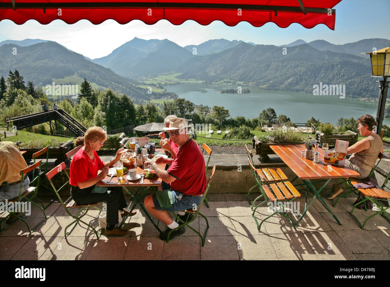 Schliersee resort town Bavaria Alps Bayern Upper Bavaria lake tourism ...