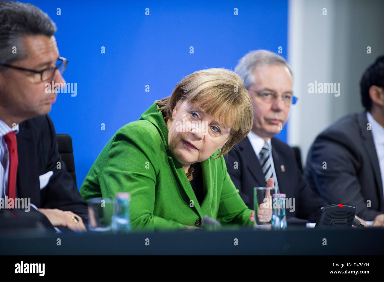 Berlin, Germany. 7th March 2013. German Chancellor Angela Merkel speak ...