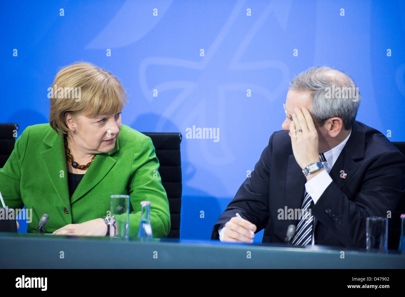 Berlin, Germany. 7th March 2013. German Chancellor Angela Merkel speak ...