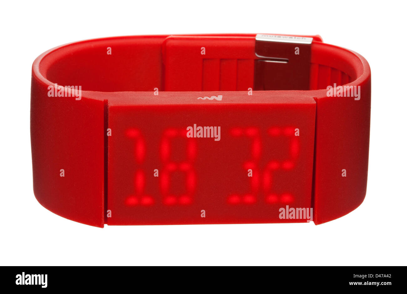 Red digital wrist watch Stock Photo - Alamy