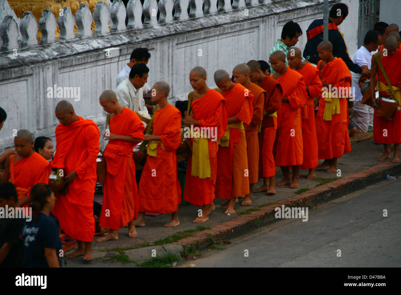Luang prabang monks meditating hi-res stock photography and images - Alamy