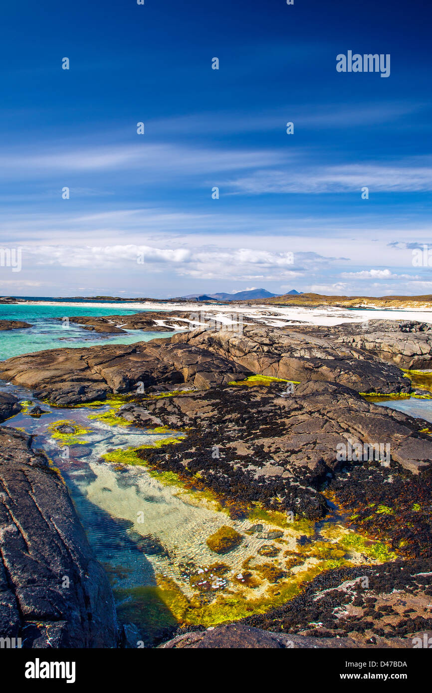 The white sandy beach at Sanna Bay, Ardnamurchan, Highlands, Scotland ...