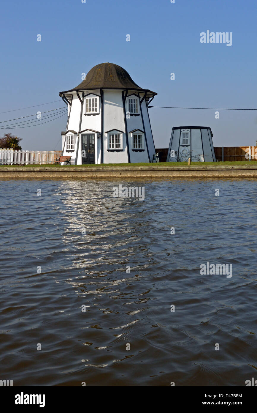 Dutch Tutch former helter skelter riverside cottage beside the Thurne ...