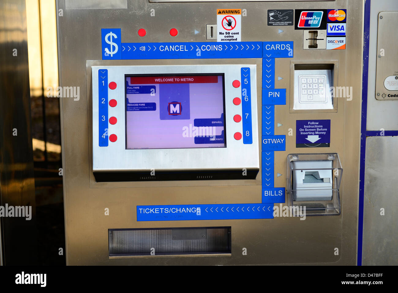 Ticket Machine Mass Transit for Commuters St. Louis Missouri Stock ...