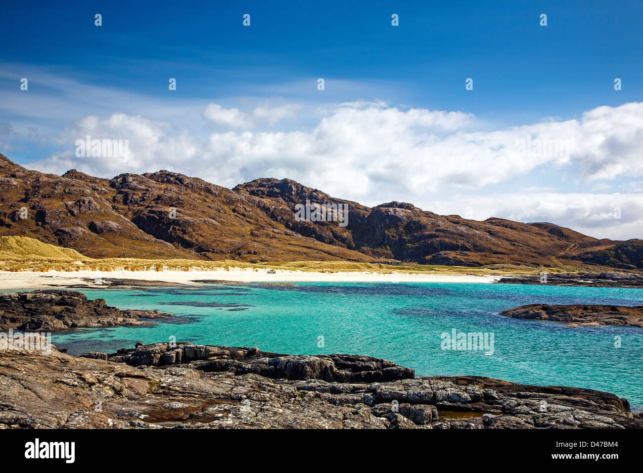 The white sandy beach at Sanna Bay, Ardnamurchan, Highlands, Scotland ...