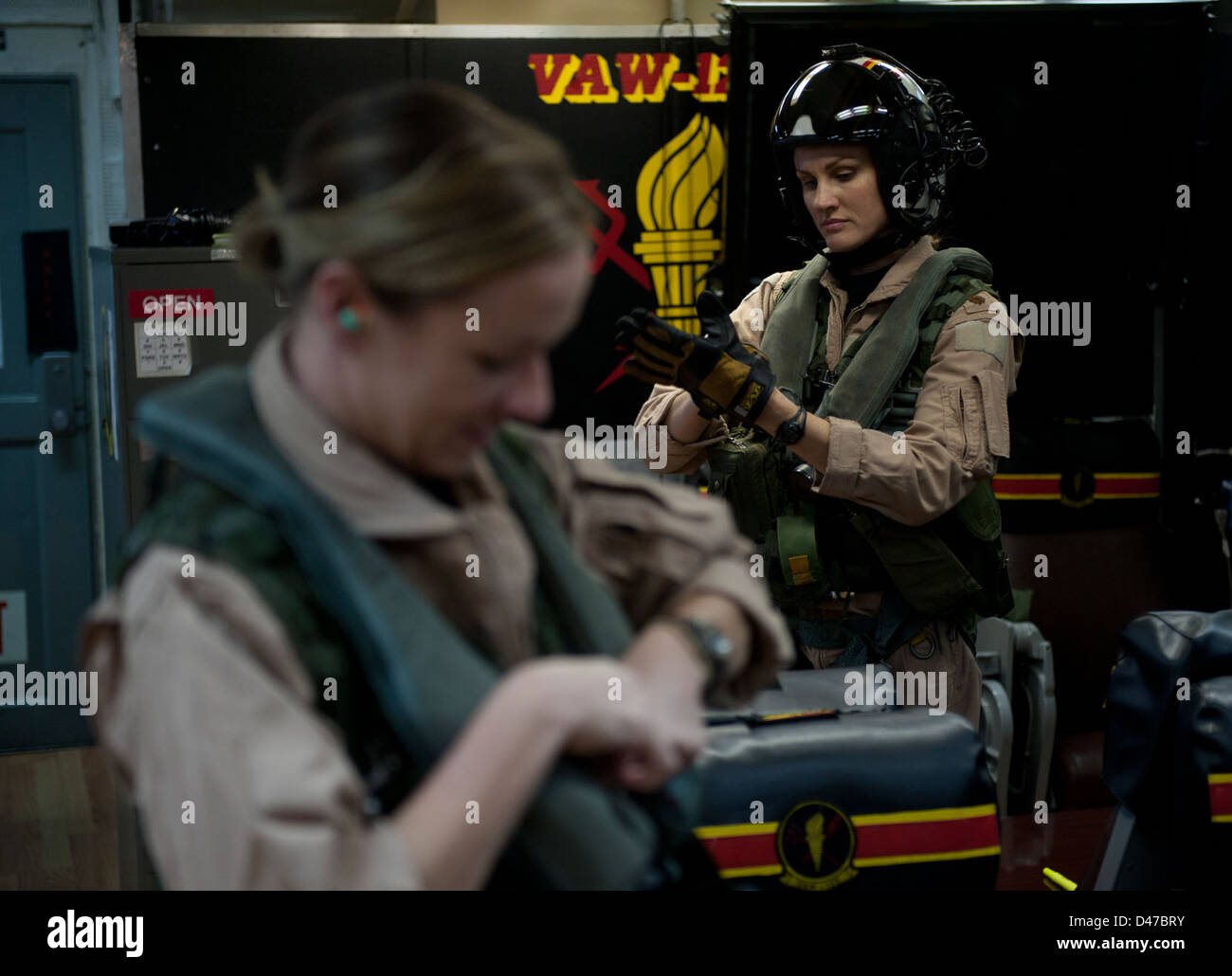 The first all-female-crewed combat mission is prepared as the sailors ...