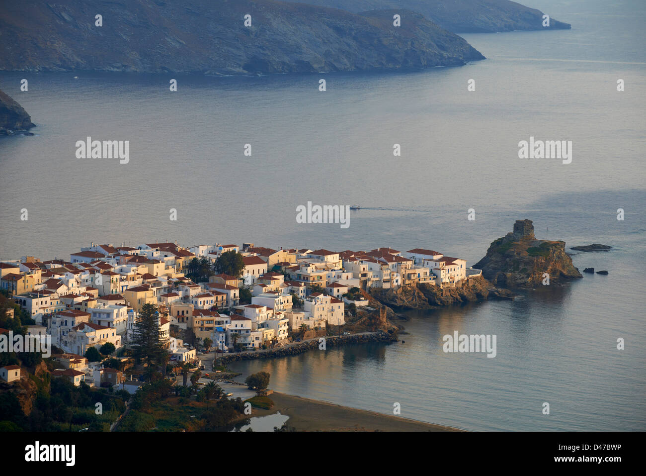 Greece, Cyclades islands, Andros island, city of Hora Stock Photo - Alamy