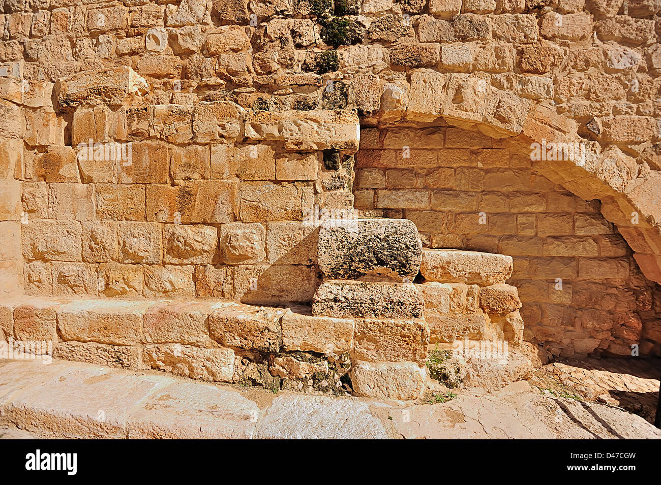 A historical old wall in Madaba, Jordan Stock Photo - Alamy