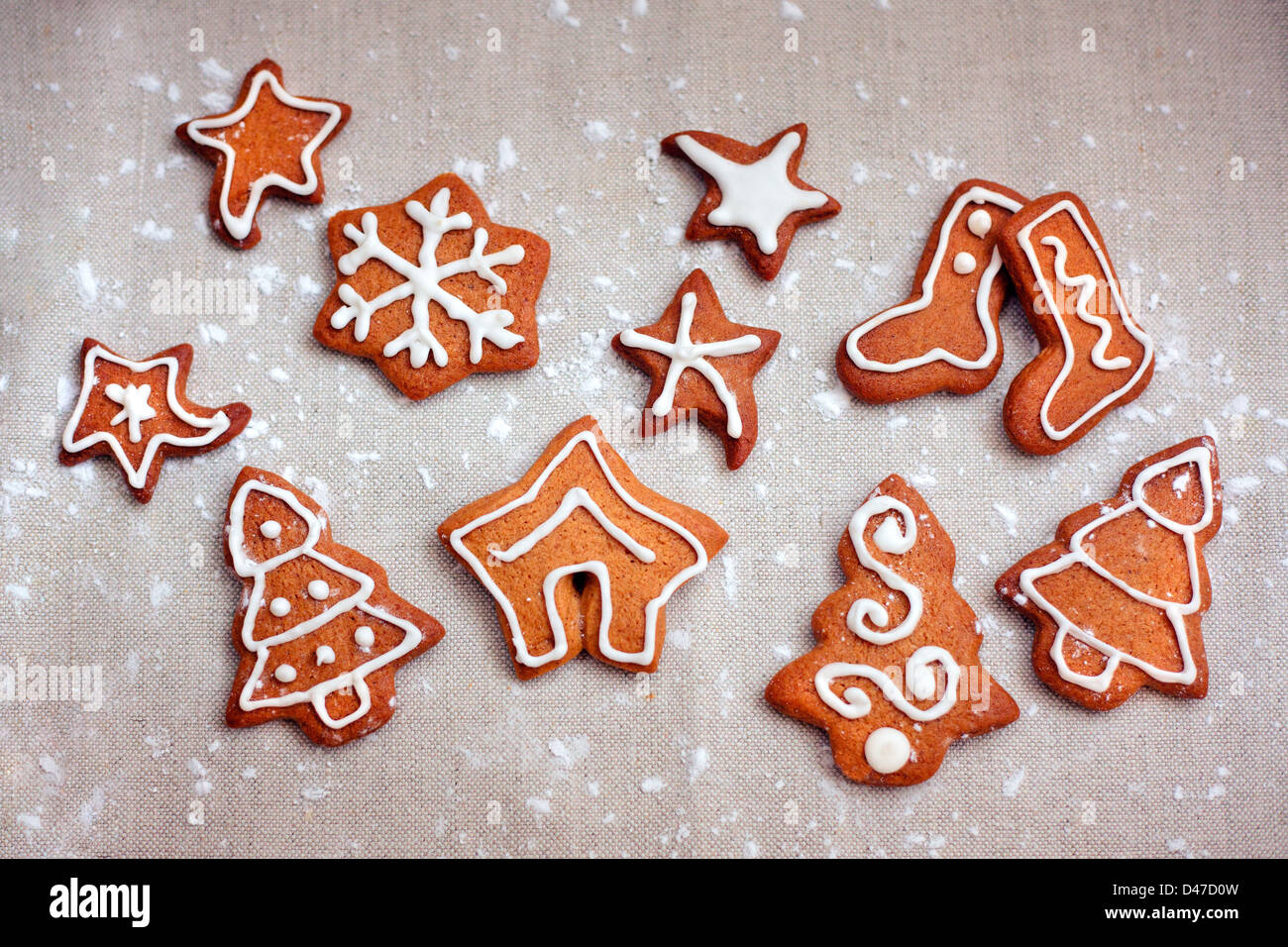 Homemade christmas cookies - gingerbread for Christmas Stock Photo - Alamy
