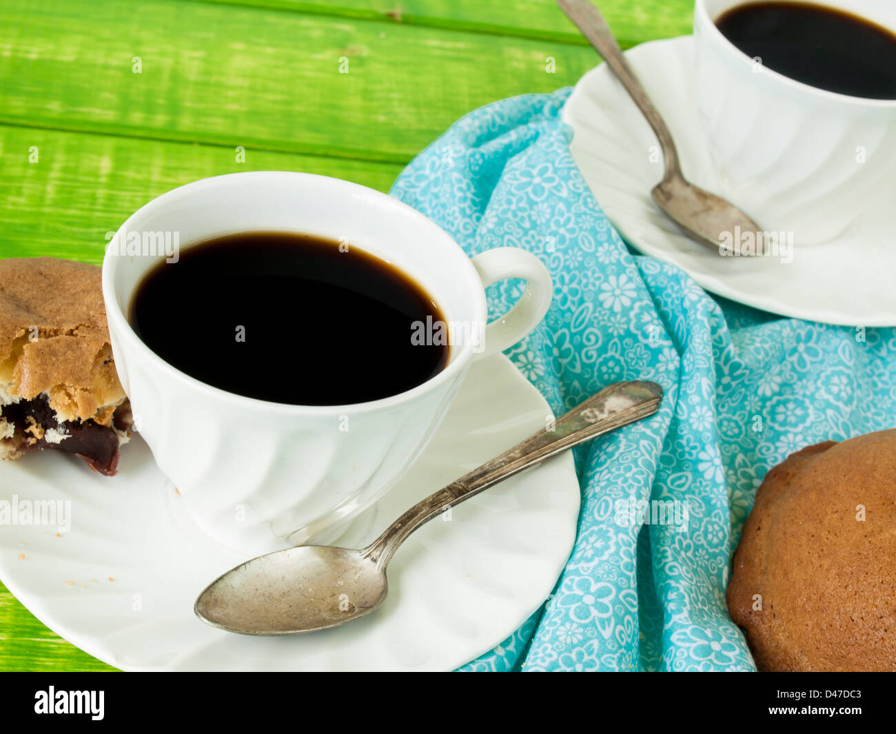 Breakfast with gourmet roti bun and coffee Stock Photo - Alamy