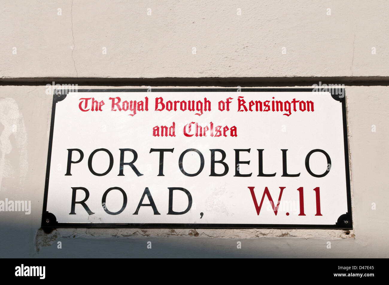 Portobello road street plaque hi-res stock photography and images - Alamy