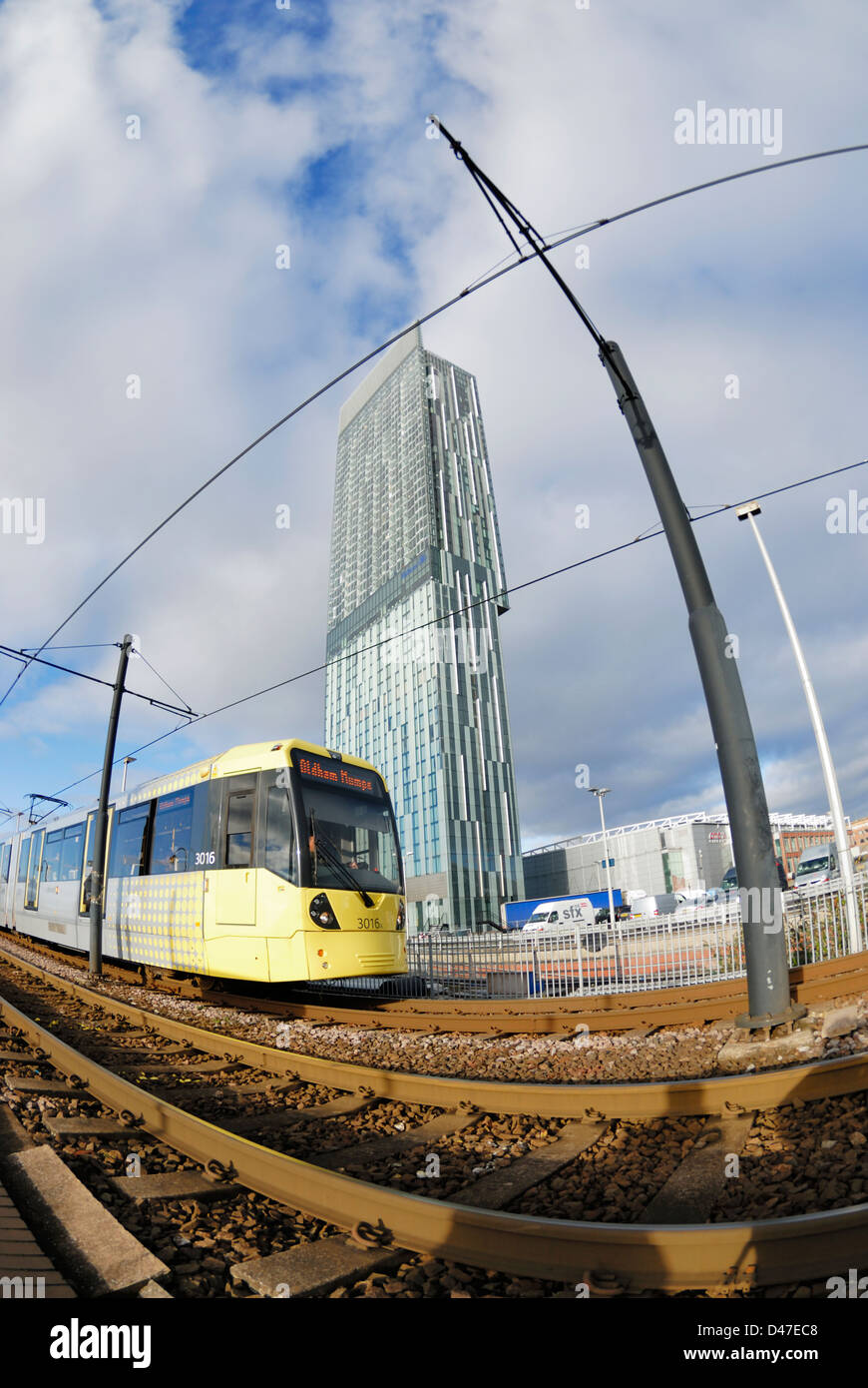 The Light Railway System at Deansgate Station in Manchester England, in ...