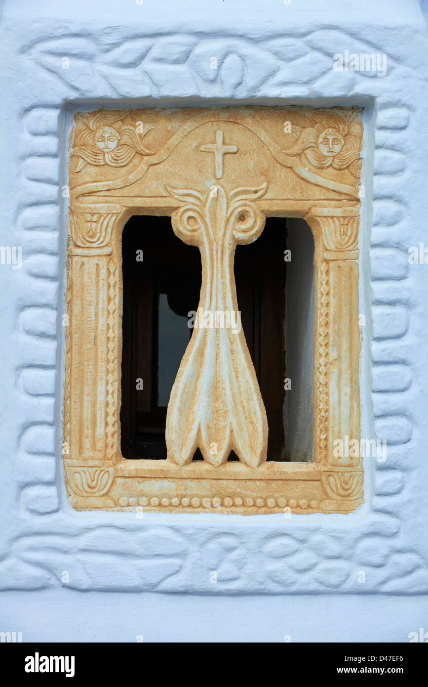 Greece, Cyclades islands, Tinos, marble window Stock Photo - Alamy