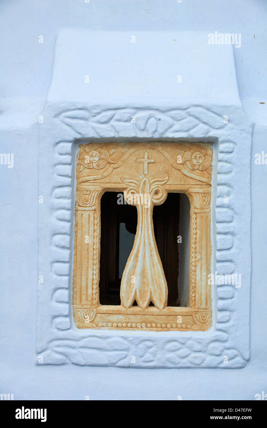 Greece, Cyclades islands, Tinos, marble window Stock Photo - Alamy