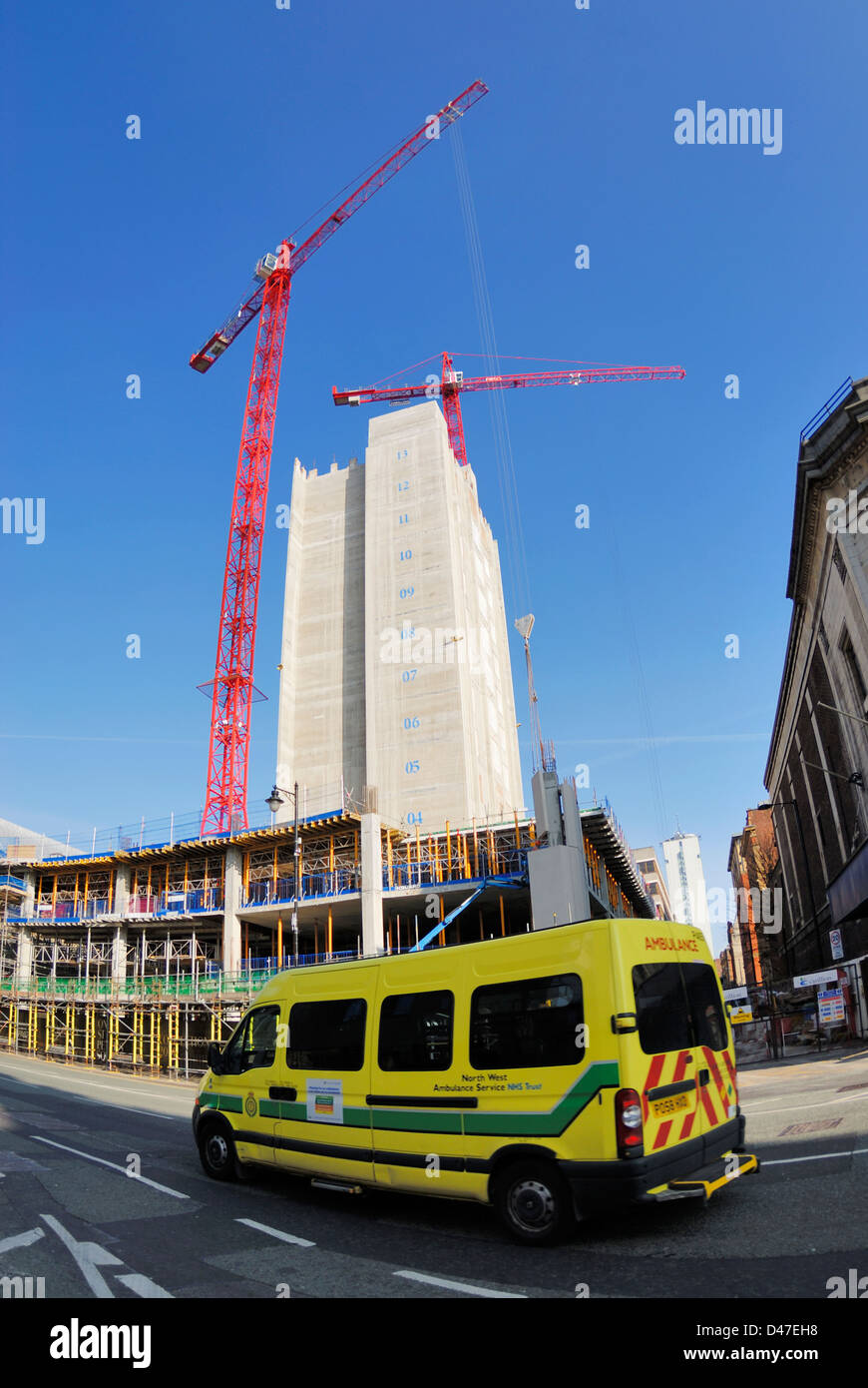 New building being constructed in central Manchester Stock Photo - Alamy