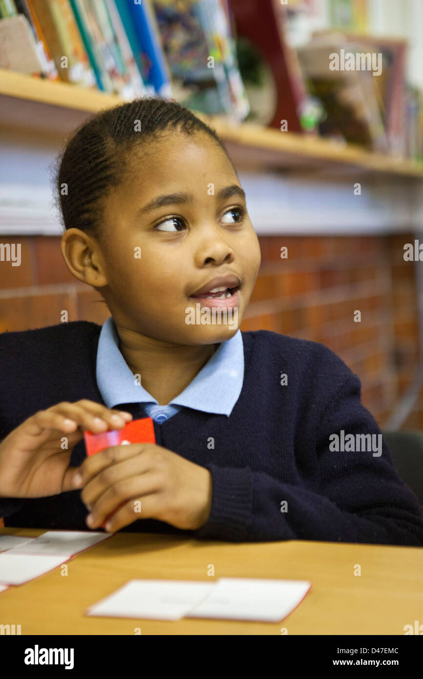 School children in reading / literacy class, Cape Town, South Africa ...