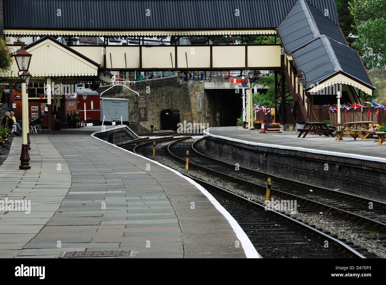A view of Llangollen railway station north Wales Stock Photo - Alamy
