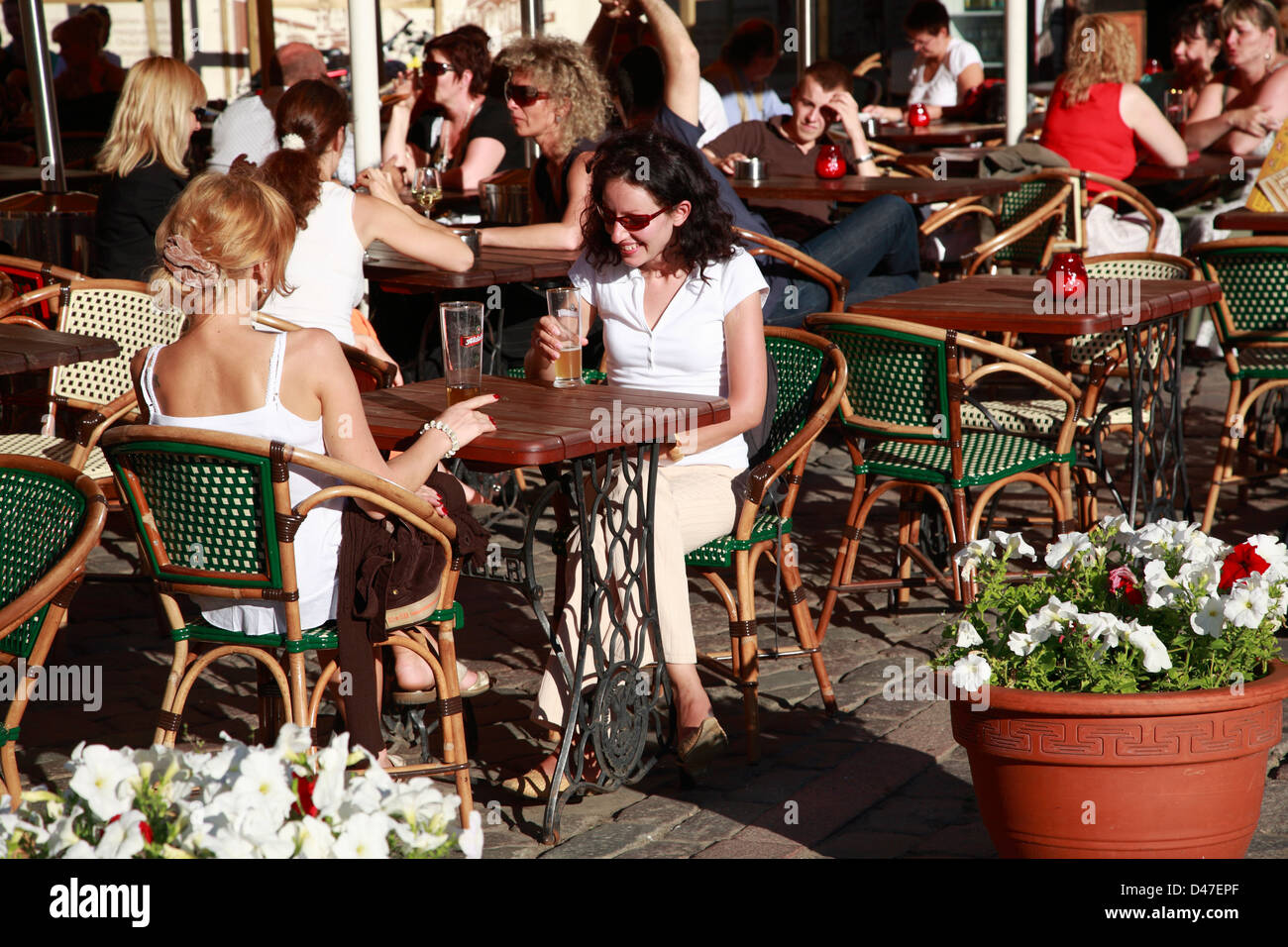 Cafe und Restaurant at Doma Laukums, Dome Kathedral square, Riga Latvia ...