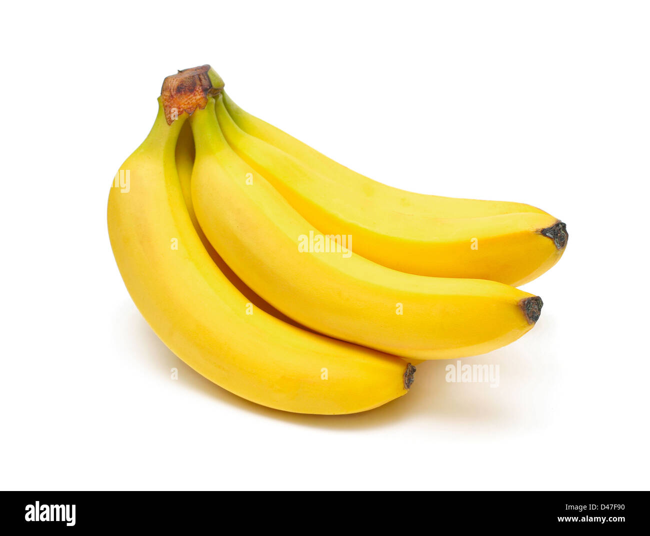 Ripe bananas bunch isolated on white Stock Photo - Alamy