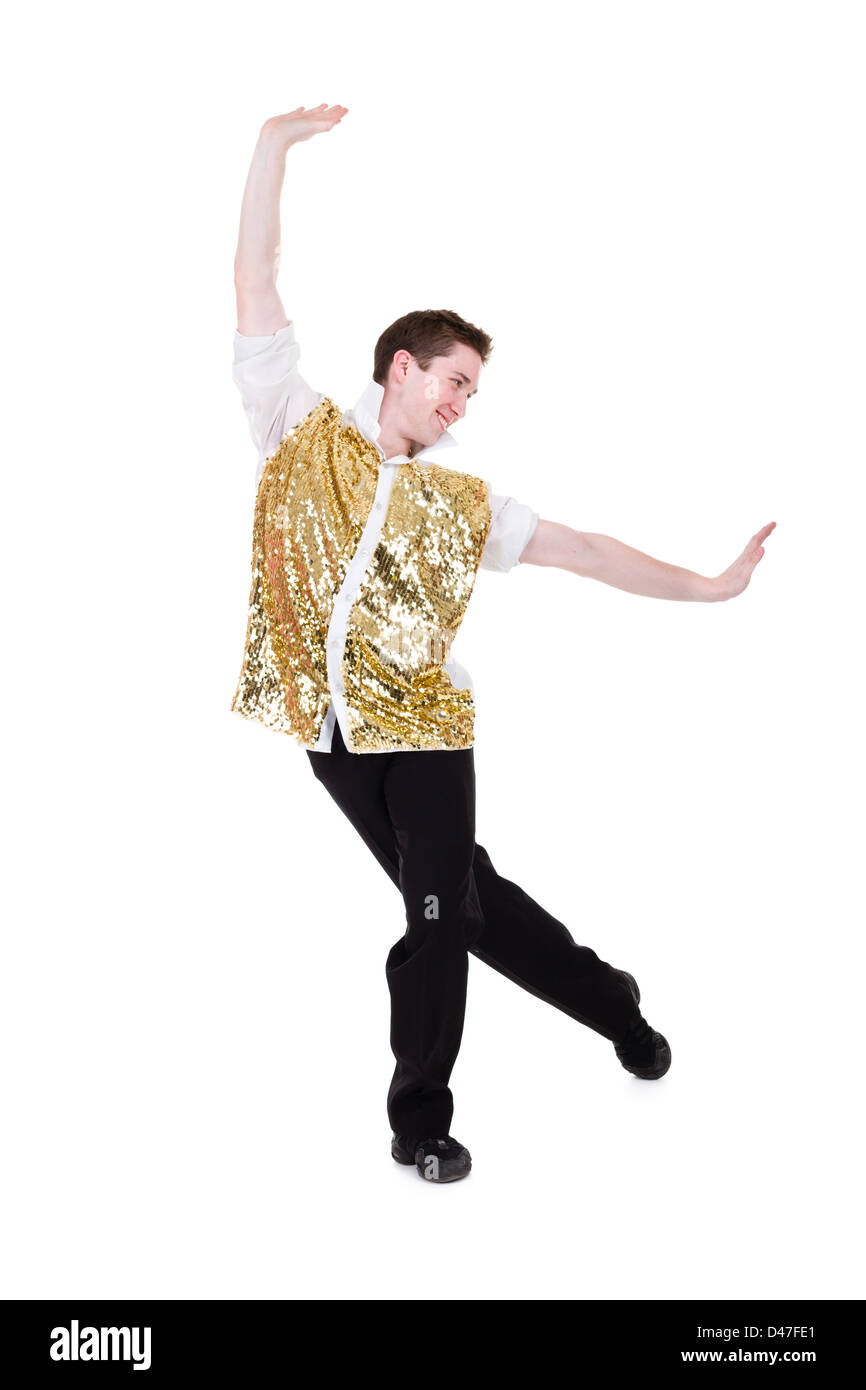 friendly smiling dancer showing some movements Stock Photo - Alamy
