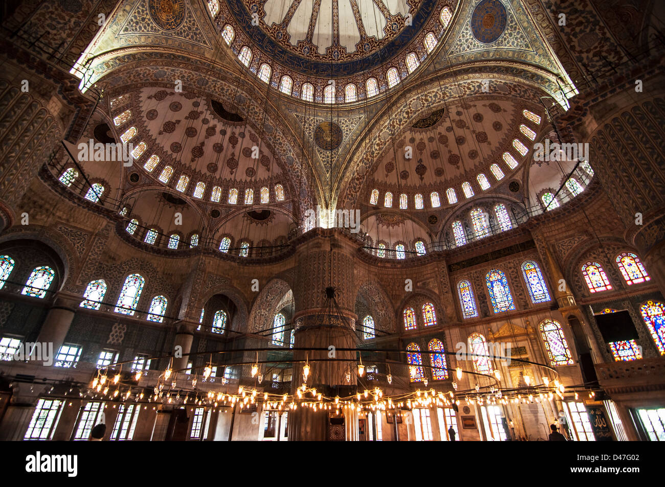 inside the Blue Mosque in Istanbul, Turkey Stock Photo - Alamy