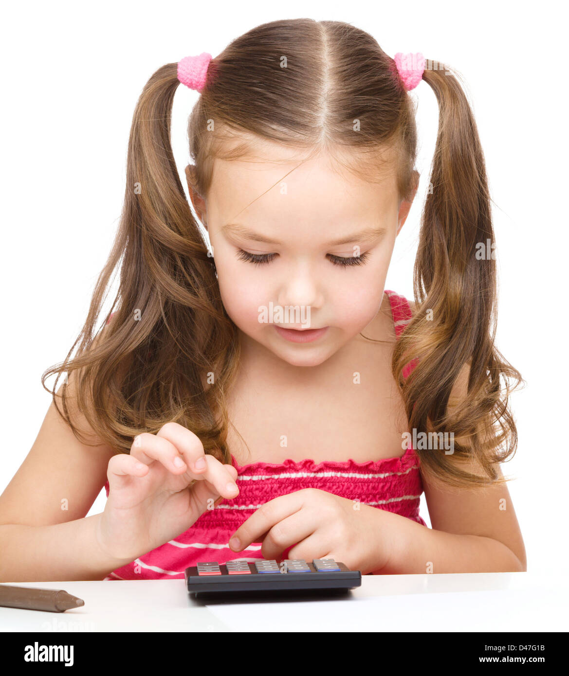 Studying classroom calculator Cut Out Stock Images & Pictures - Alamy